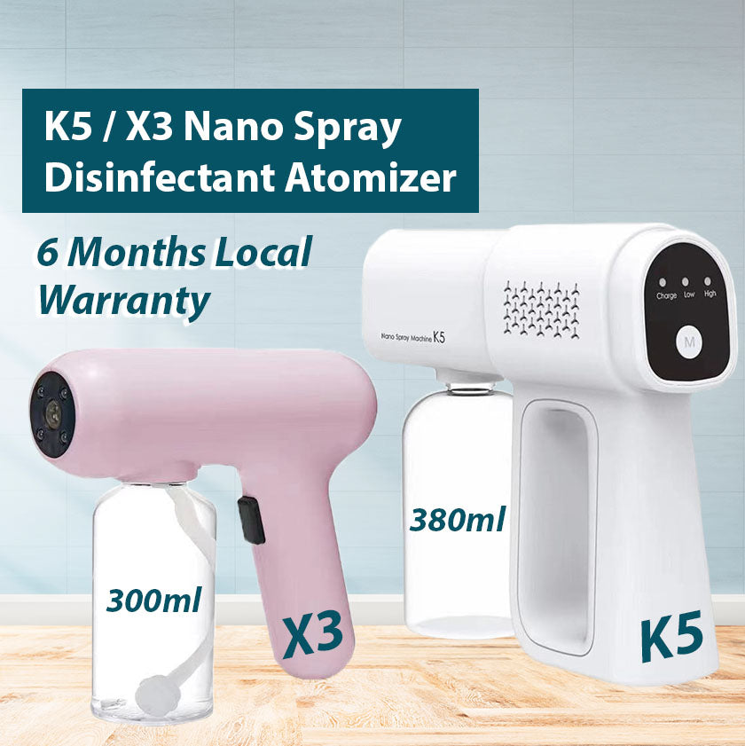 X3 K5 Nano UV Sanitizer Atomizer Disinfection Handheld Spray Gun 300ml – Camera SG